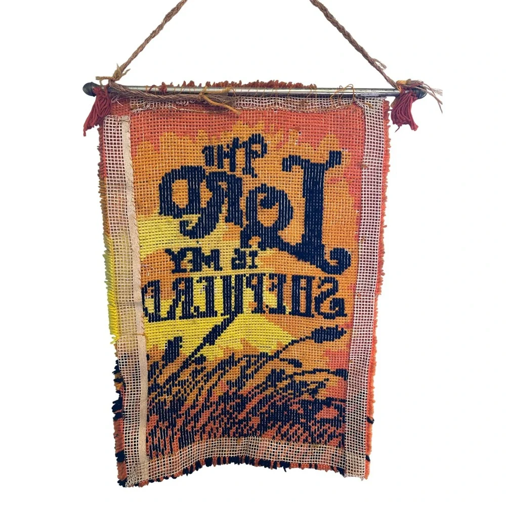 Wall Decor | Vintage Latch Hook Wall Hanging The Lord Is My Shepherd ...